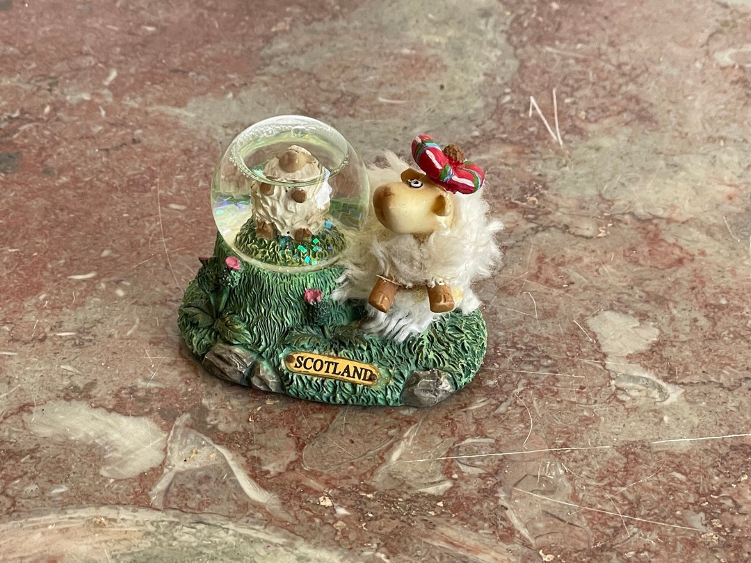 Sheep Snowball From Scotland 7x5x6 Cm in Good Condition - Etsy