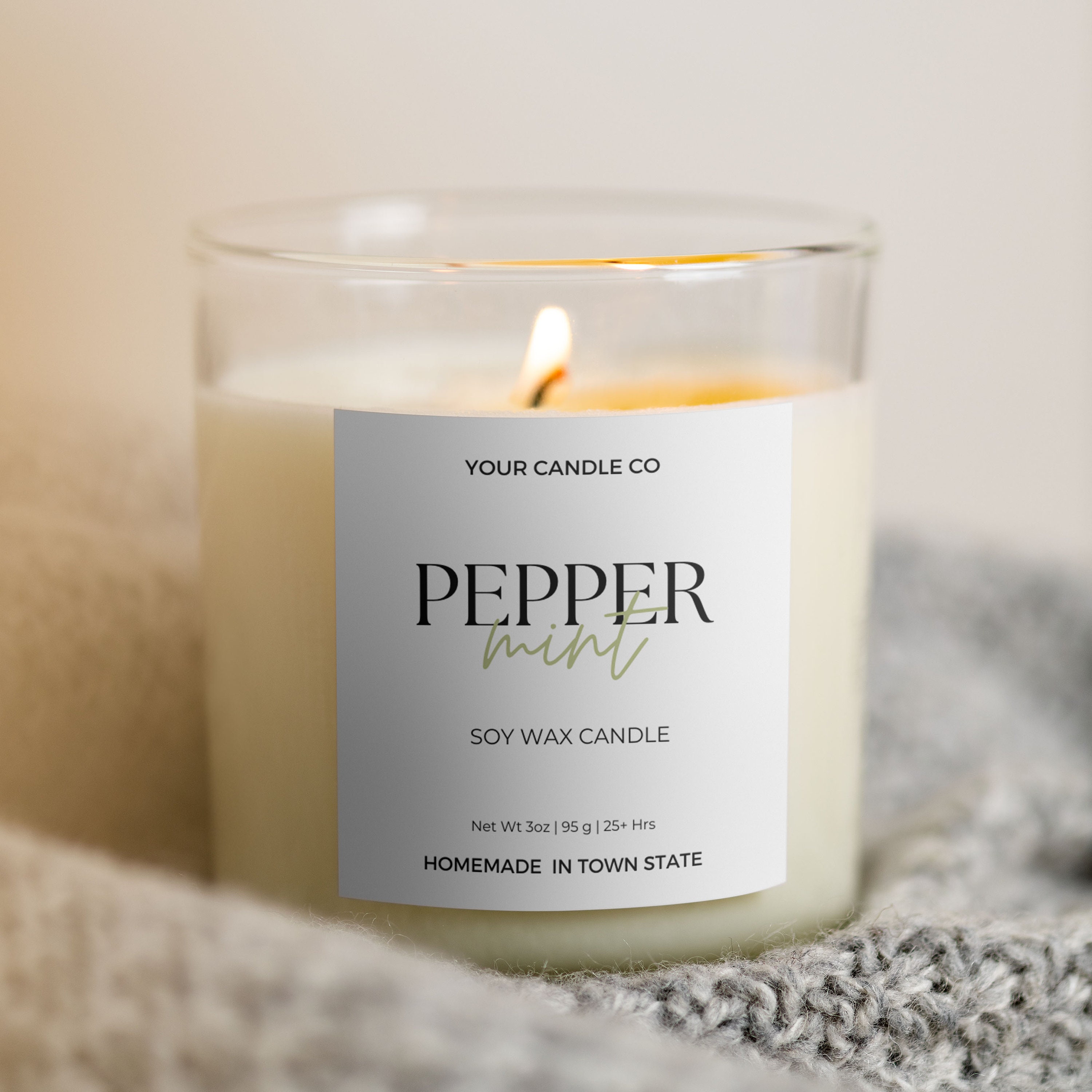 Printable Candle Labels Bundle Canva, Custom Candle Labels, Modern ...