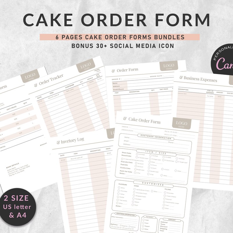 Cake Order Form - Etsy