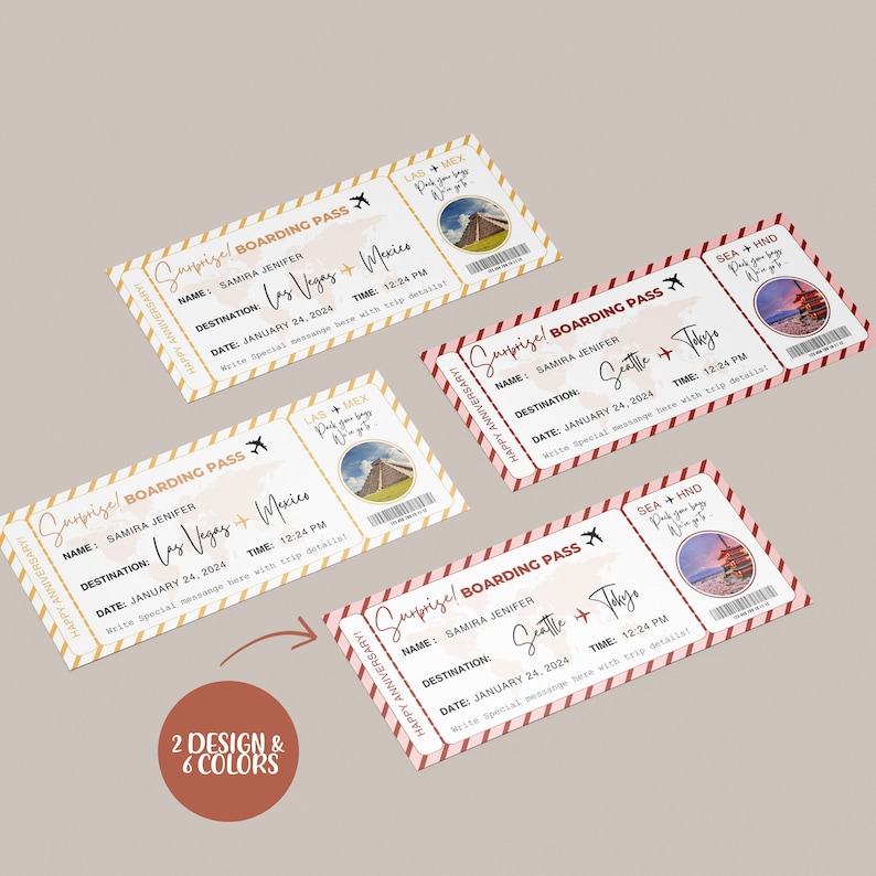 Canva Boarding Pass Template, Airplane Ticket Gift Card, Printable ...