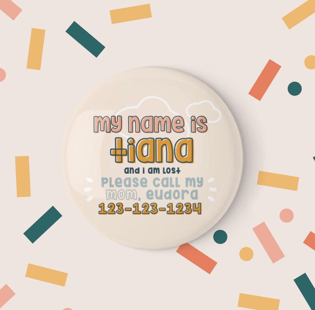 LOST CHILD Child Safety Non-verbal Child Button Pin for - Etsy