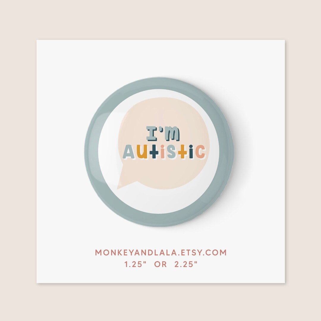 I Am Autistic, Hidden Disabilities Badge Pins, Autism Badge, Invisible ...