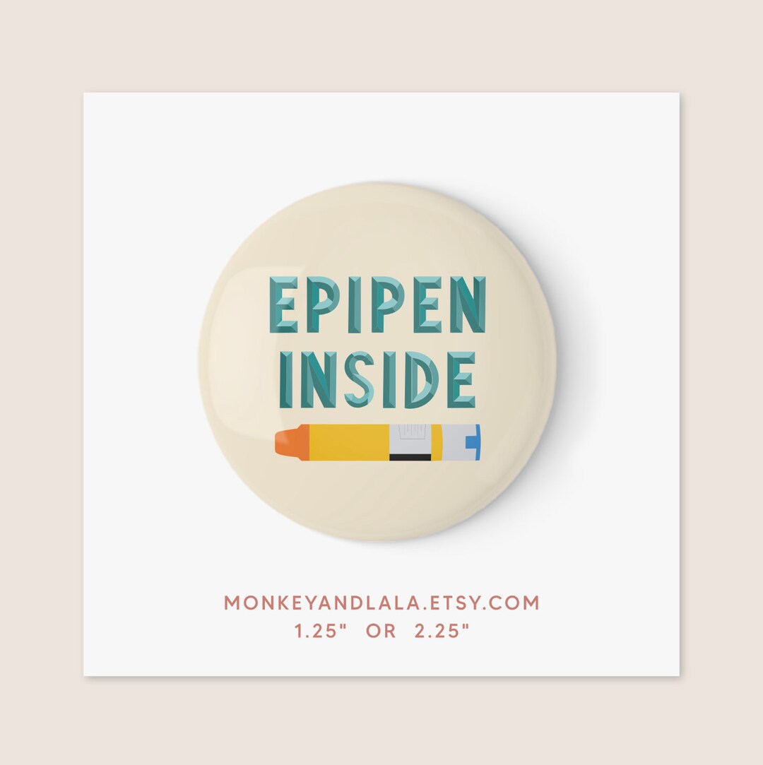 Epipen Inside, Allergy Badge, Allergies, Allergy Card, First Aid ...