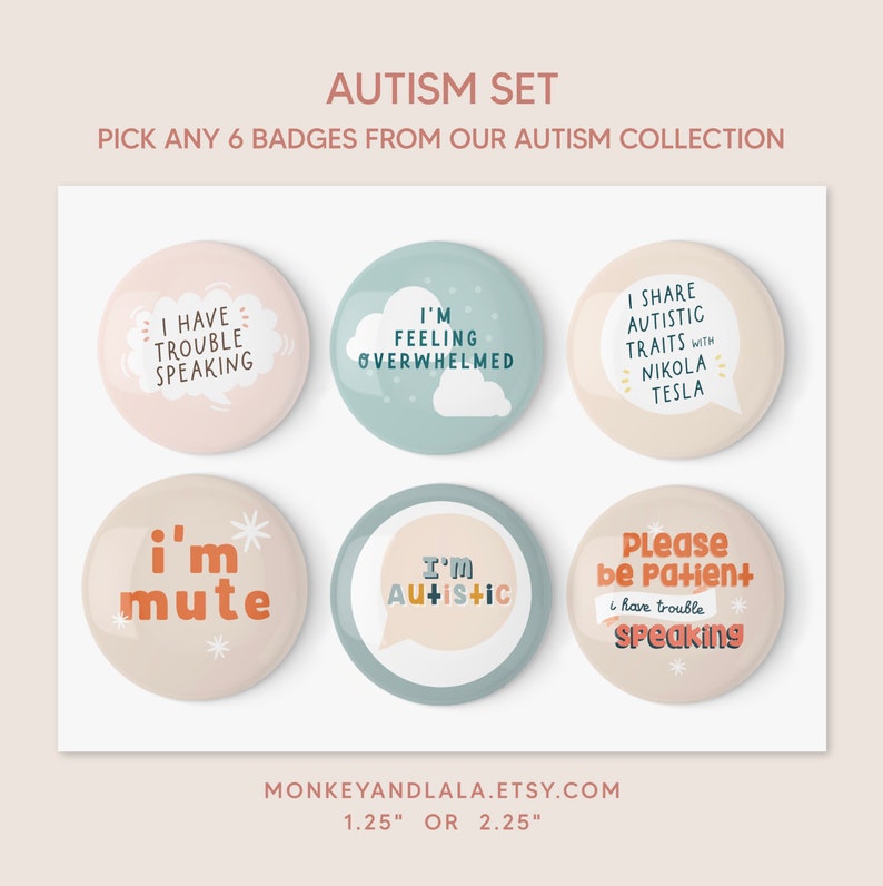 I Am Autistic Hidden Disabilities Badge Pins Autism Pin - Etsy