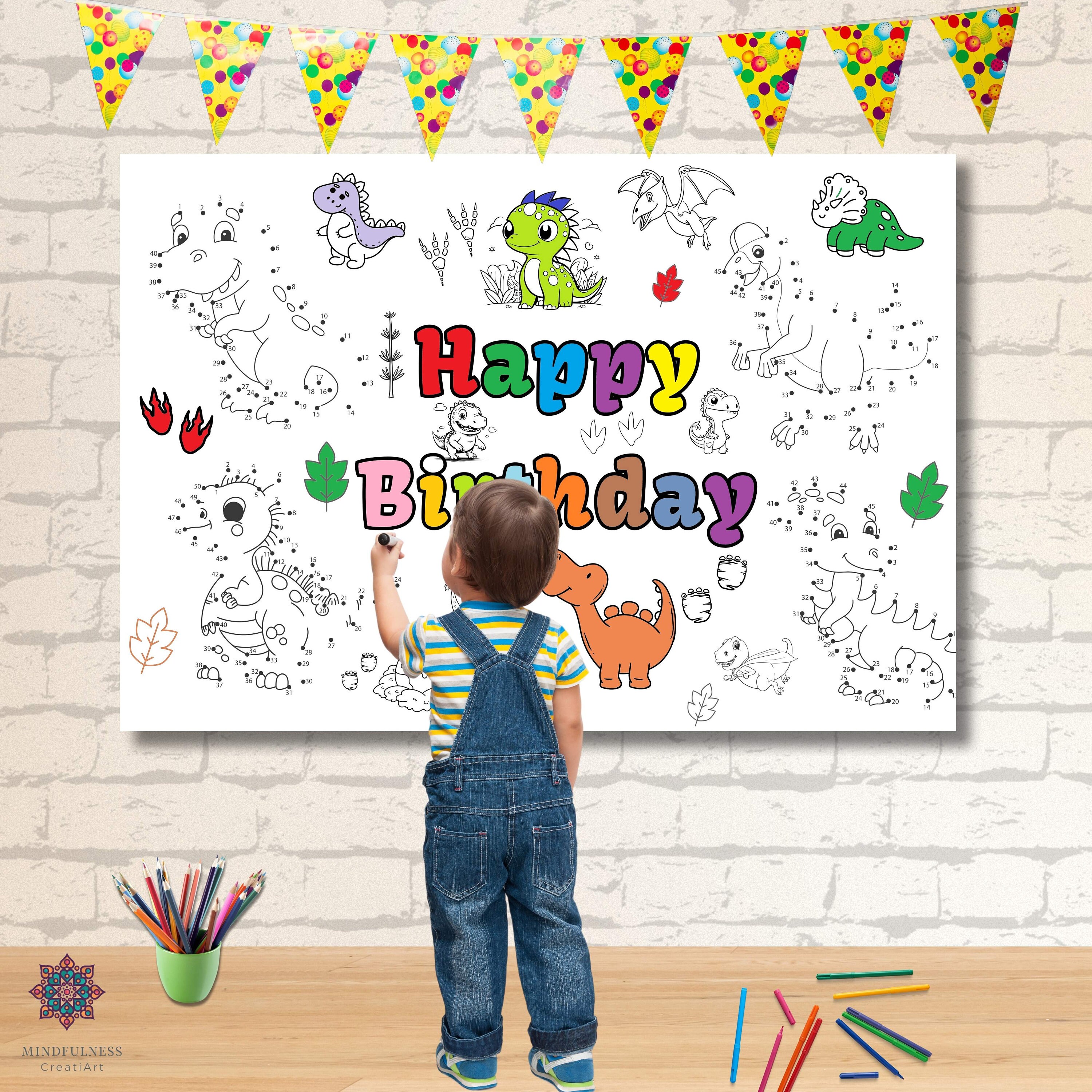 Dinosaur Coloring Sheet, Giant Coloring Poster, Dinosaur Poster, Dino ...