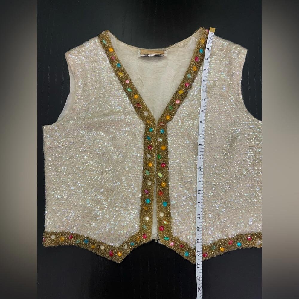 Vintage Hand Beaded Vest - Etsy