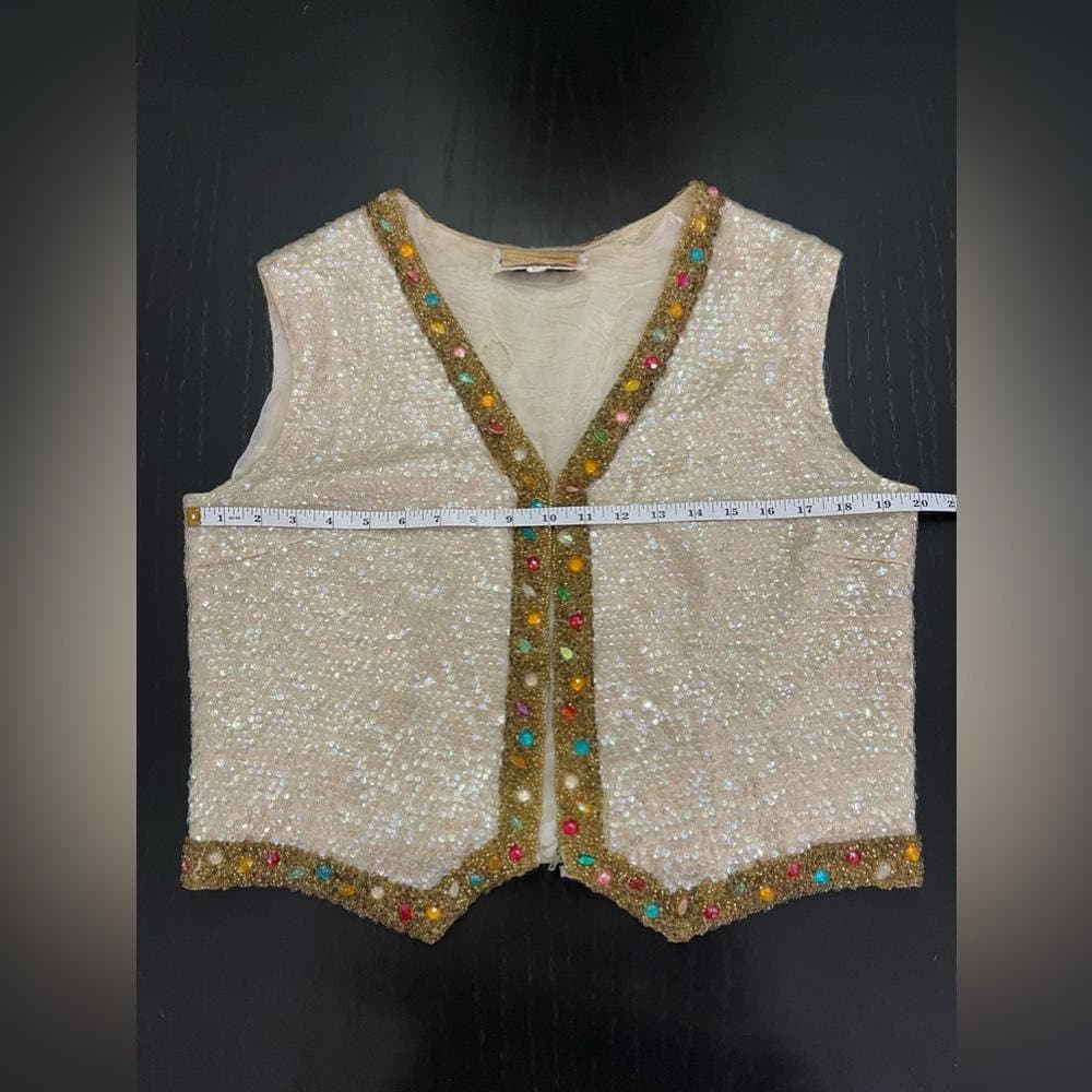 Vintage Hand Beaded Vest - Etsy