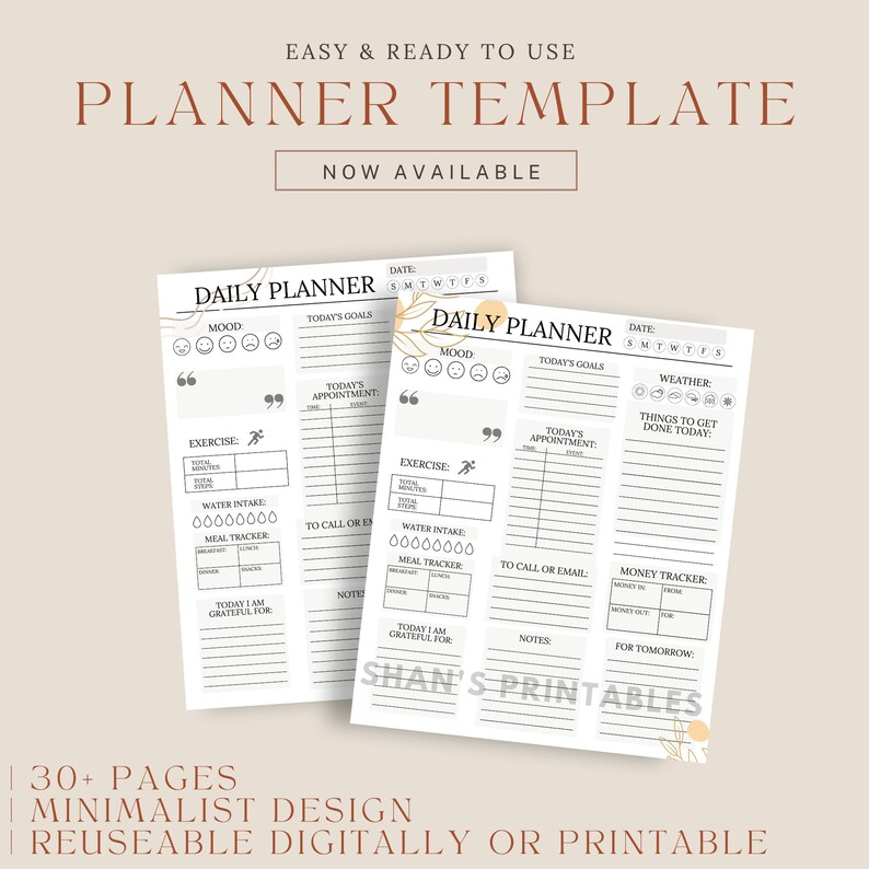 Goodnotes Digital Daily Planner, Daily Planner Template, iPad Planner ...