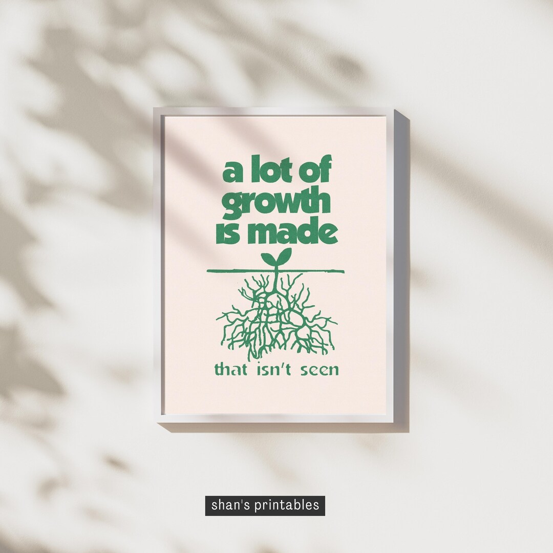 Growth Inspirational Digital Poster | Motivational Wall Art | Positive ...