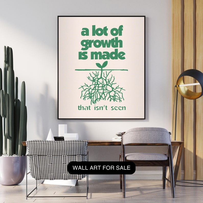 Growth Inspirational Digital Poster | Motivational Wall Art | Positive ...