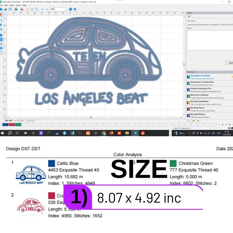 Vintage Yellow Car Embroidery Design - Child Car Pattern in DST Format ...
