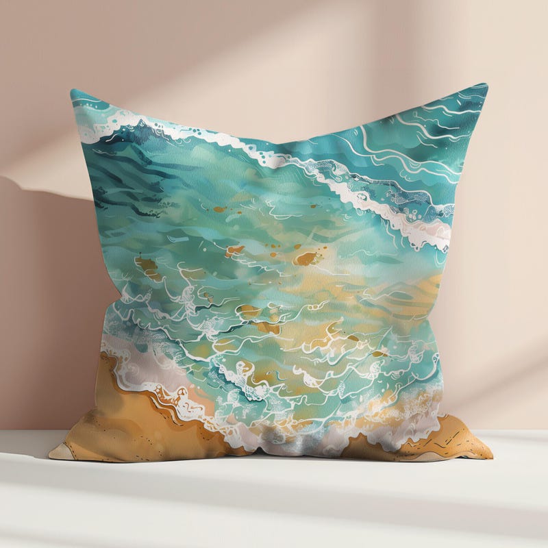 Beach Throw Pillow - Etsy