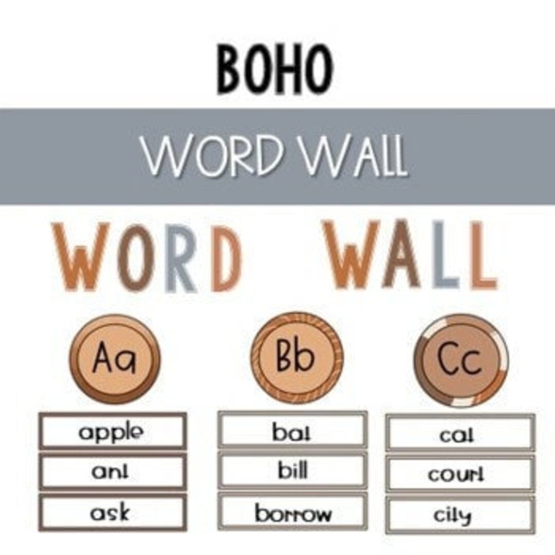 Boho Classroom Word Wall - Etsy