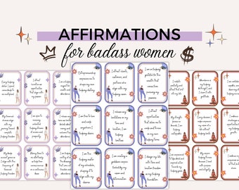 Sweary Affirmation Cards, Sassy Affirmations, Badass Affirmation Deck, PRINTABLE Cards ...