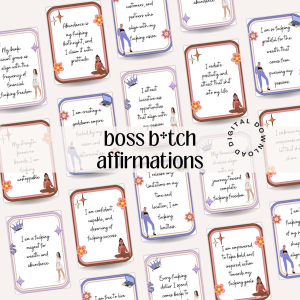 Positive Christmas Holiday Affirmation Cards Printable Stocking Stuffer ...