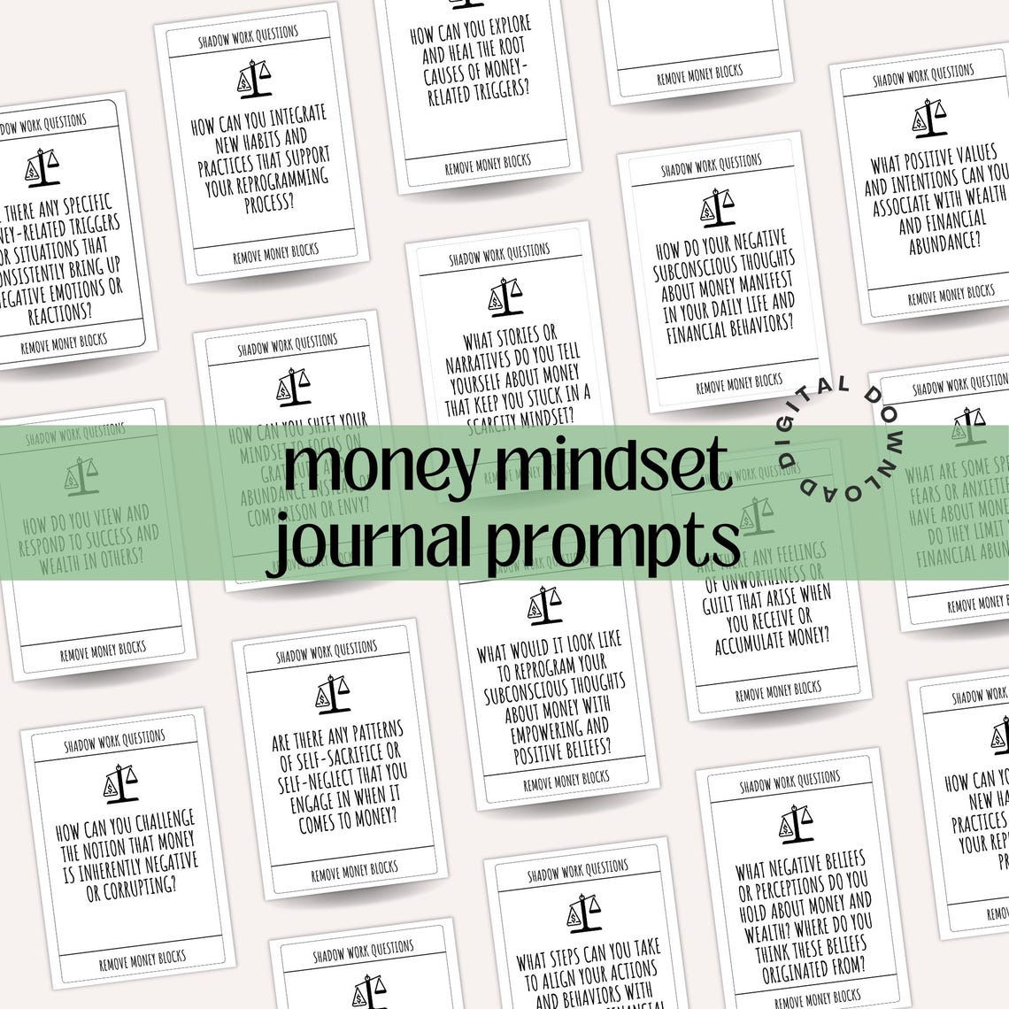 Money Mindset Journal Printable Money Journaling Prompts Financial ...
