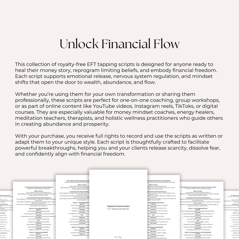 EFT Tapping Scripts Bundle, Manifest Abundance (PDF) - Etsy Australia