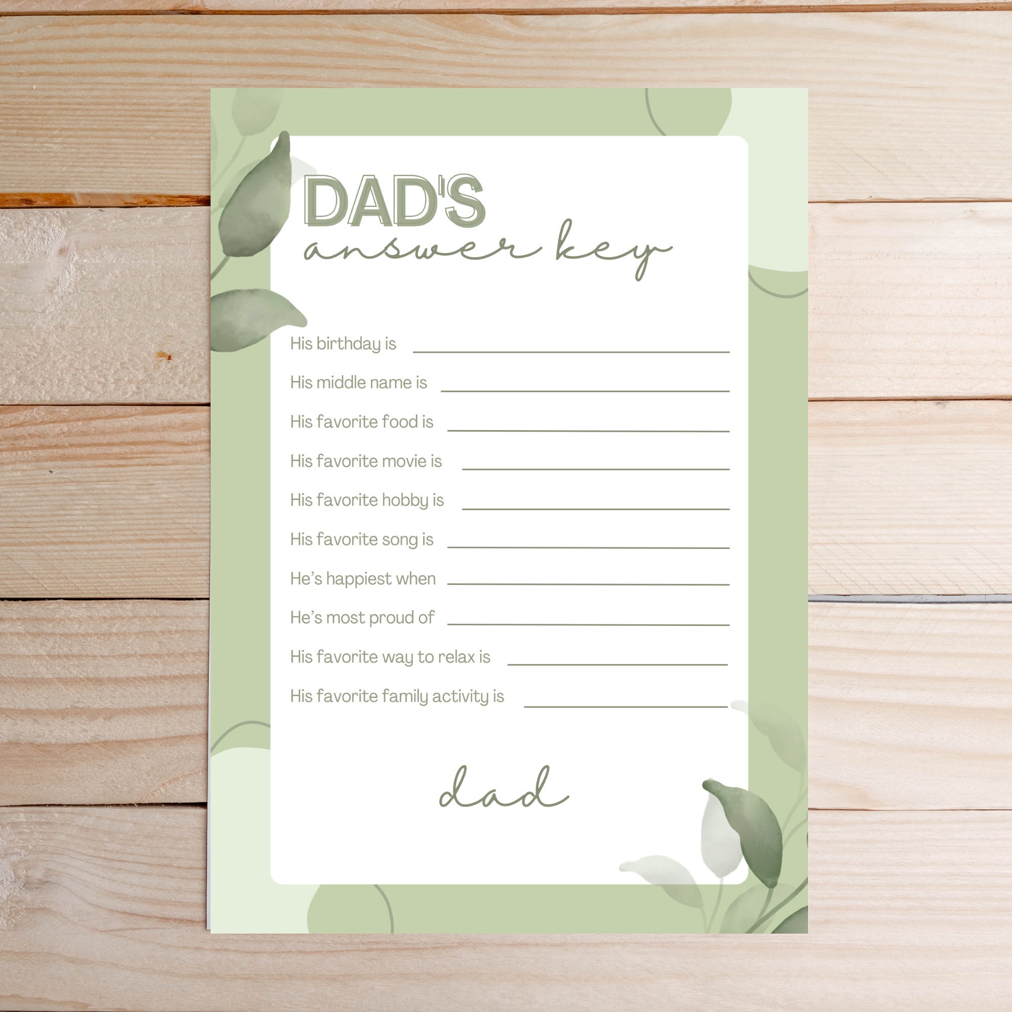 Father's Day Game Bundle Printable Father's Day Games for Kids and ...