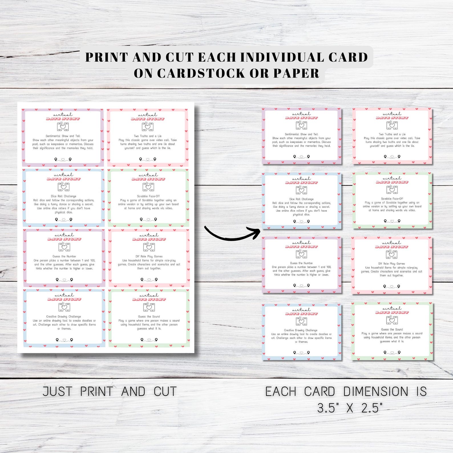 Long Distance Gift Long Distance Date Night Ideas Digital Date Jar Long ...