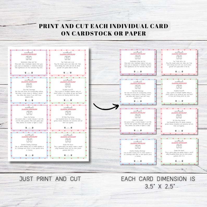 Long Distance Gift Long Distance Date Night Ideas Digital Date Jar Long ...