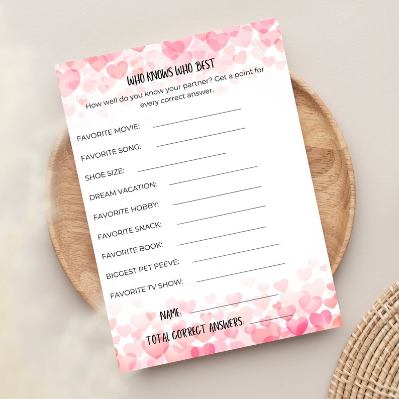 Couples Game Printable Date Night Games Printable Fun Party Games for ...