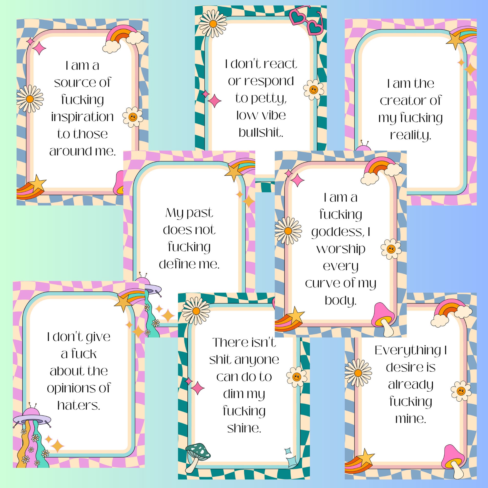 Sweary Affirmations, Swear Affirmations, Badass Affirmation Cards ...