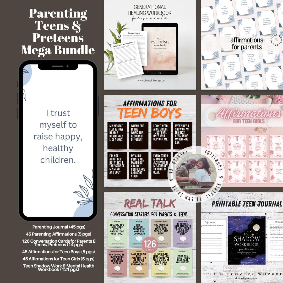 Parenting Teens & Preteens Bundle - Teen Mental Health Journal ...