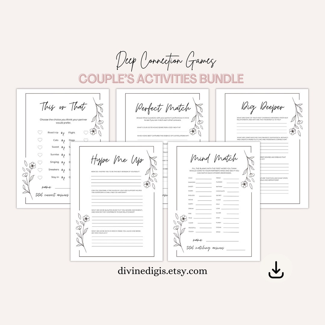 Printable Couples Games for Fun Date Nights and Parties - Etsy