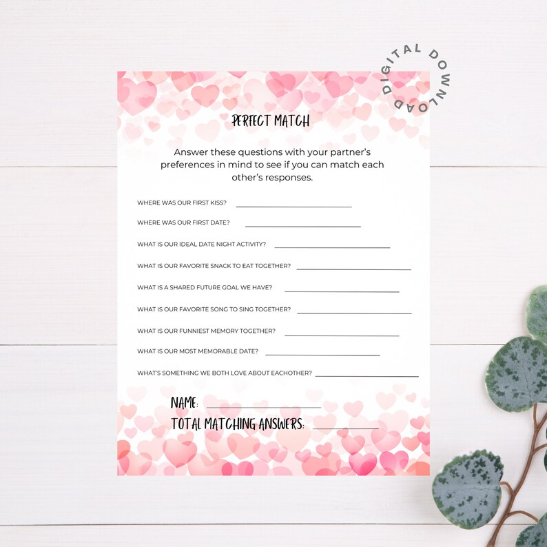 Couple Games Printable Date Night Games Bundle Valentines Day Games Fun ...