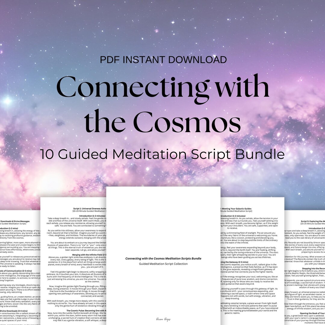 Connecting With the Cosmos Guided Meditation Scripts for Personal or ...