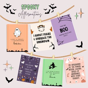 Halloween Spooky Affirmation Cards, Witchy Printable (digital Download ...