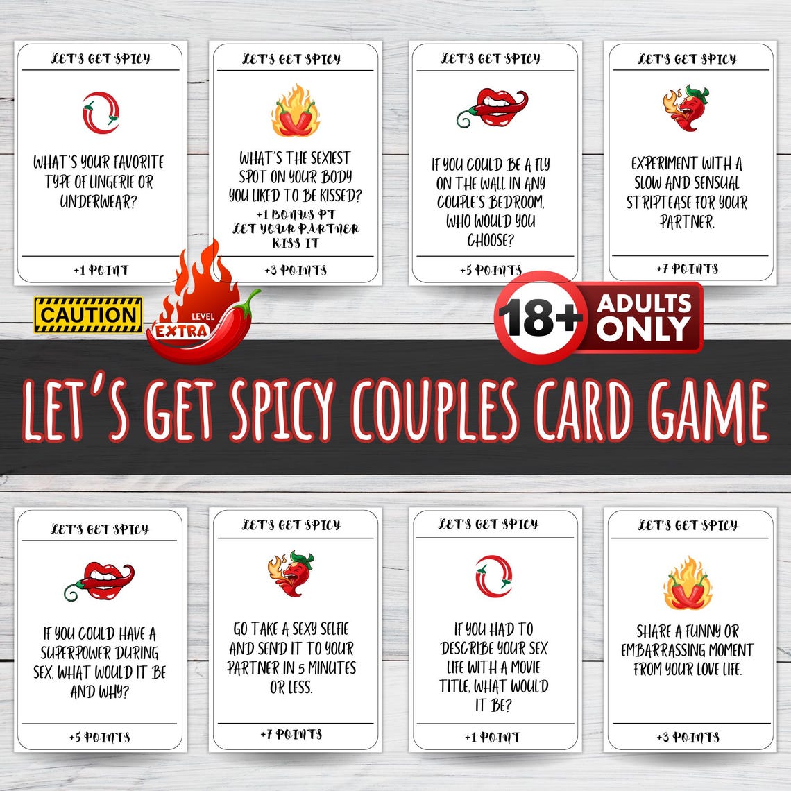 Couples Intimacy Game Cards, Adult Party, Flirty Dares (digital ...