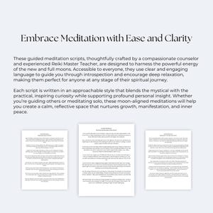 New and Full Moon Guided Meditation Scripts Done for You Content Full ...