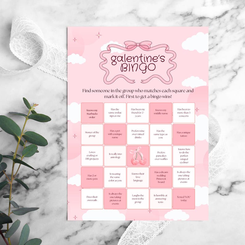 Galentine's Day Games Bundle, Editable Canva Templates (digital ...