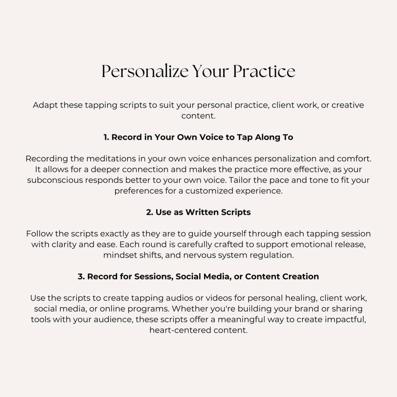 EFT Tapping Scripts Bundle, Manifest Abundance (PDF) - Etsy Australia