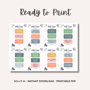 Self Care Printable 30 Day Challenge Cards | Self-love & Wellness ...