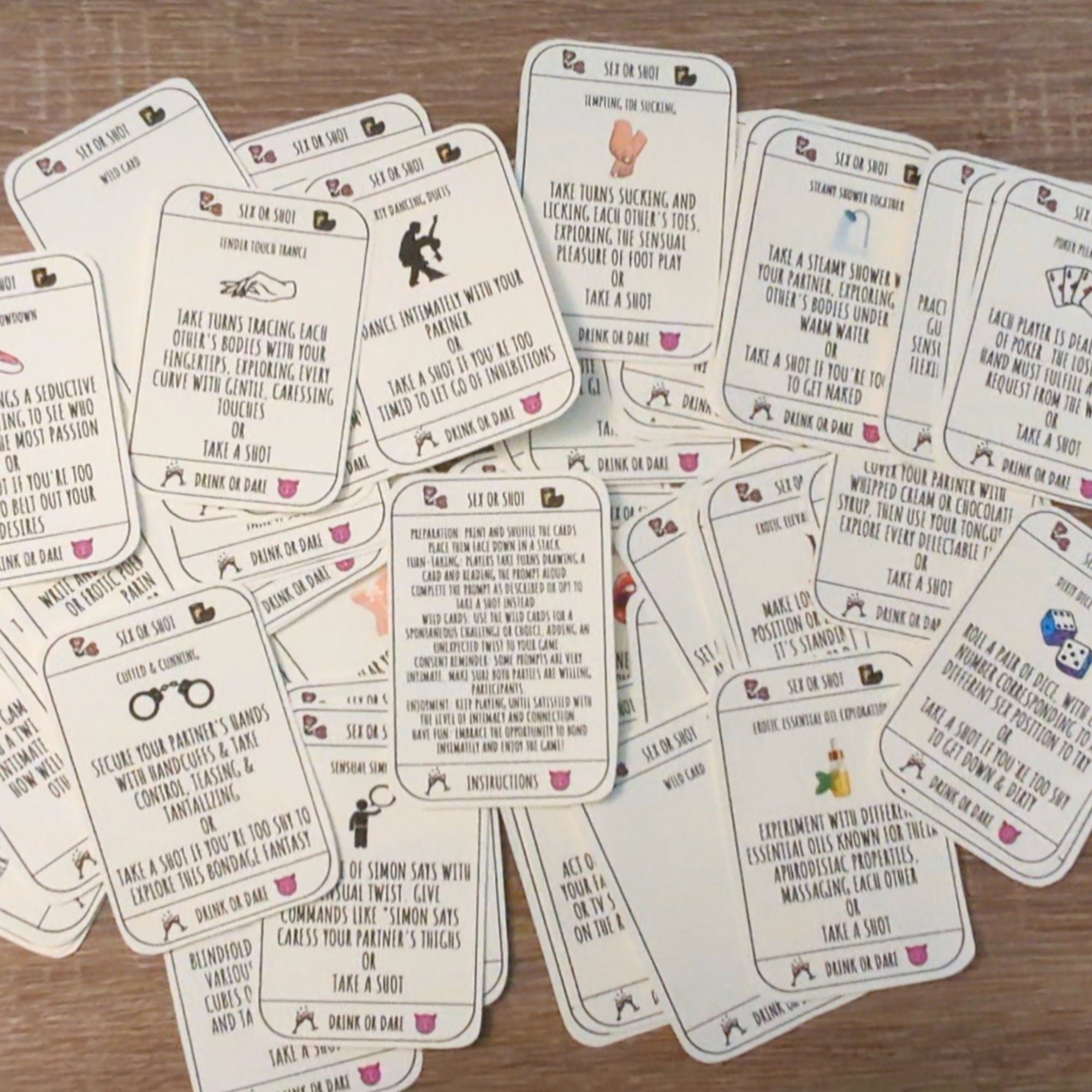 Dirty Adult Game Cards Printable Date Night Games Romantic Couple Card ...