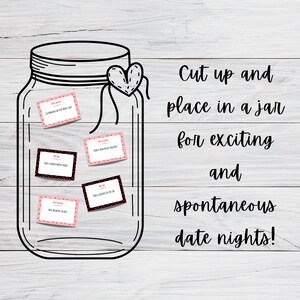 100 Date Night Ideas | Romantic & Spicy Cards (printable) - Etsy