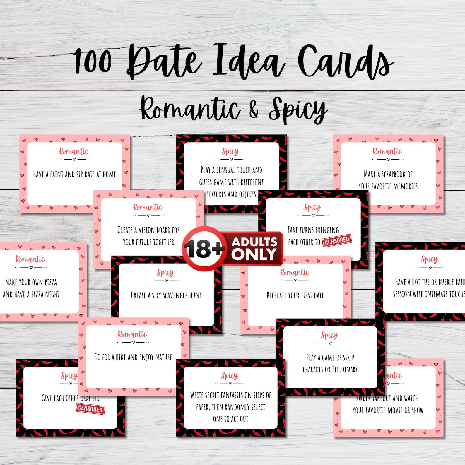 Date Night Jar Printables | Romantic and Spicy Date Night Ideas | Couples Activities | Fun Date ...