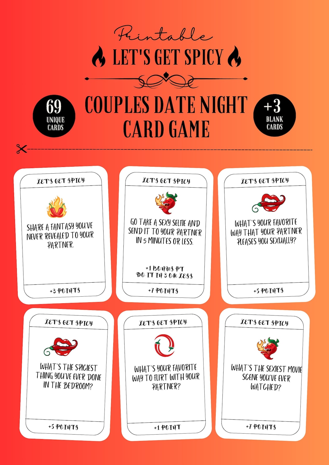 Dirty Adult Game Cards Printable Card Games Adult Party Games Romantic ...