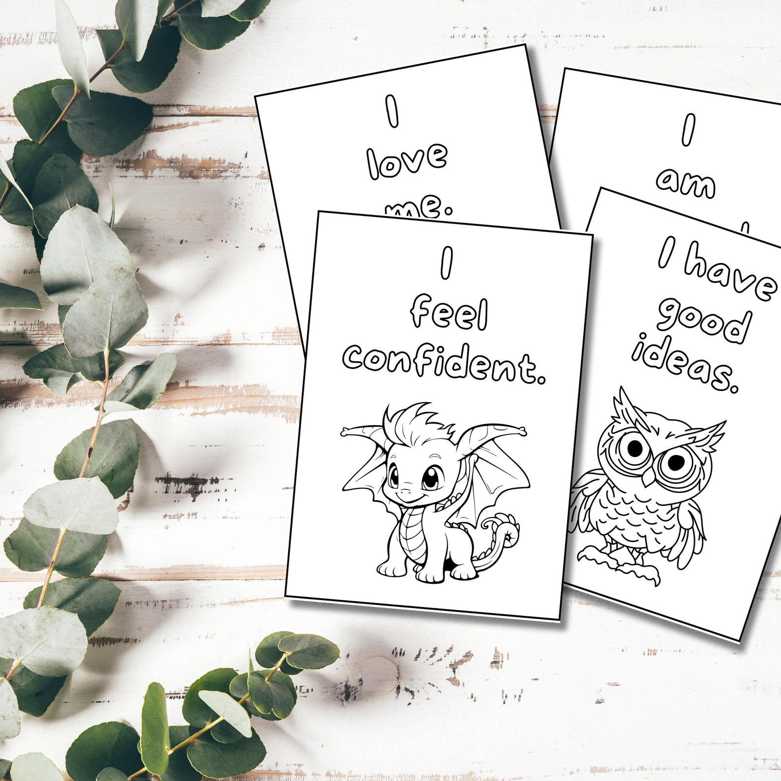 Printable Children's Positive Affirmation Cards Kids Coloring Pages - Etsy
