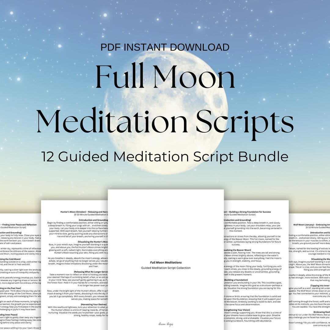 Full Moon Guided Meditation Scripts Done for You Content Full Moon ...