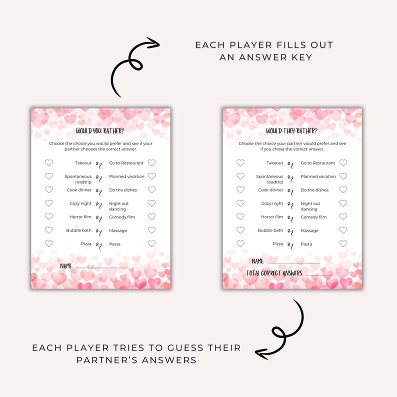 Couple Games Printable Date Night Games Bundle Valentines Day Games Fun ...