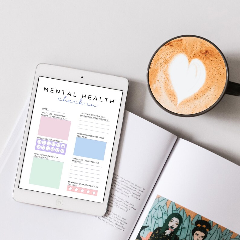 Mental Health Check in Page PRINTABLE Journal Page Track Mental Health ...