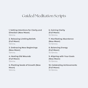 New and Full Moon Guided Meditation Scripts Done for You Content Full ...
