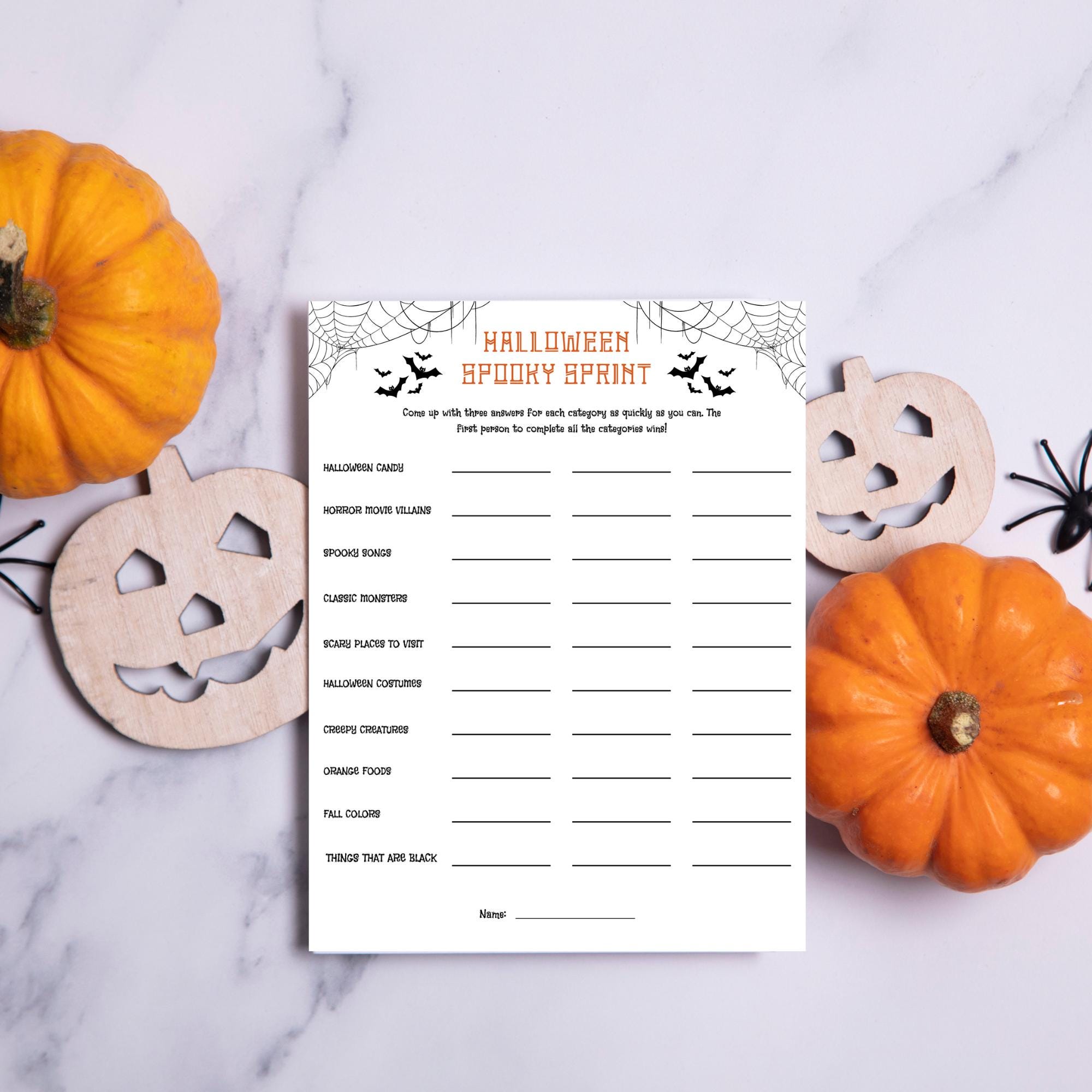 Halloween Games Bundle Editable Halloween Party Games Canva Template ...