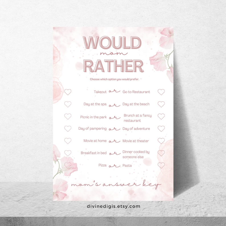 Mother's Day Game Bundle Printable Mother's Day Party Games Mother's ...