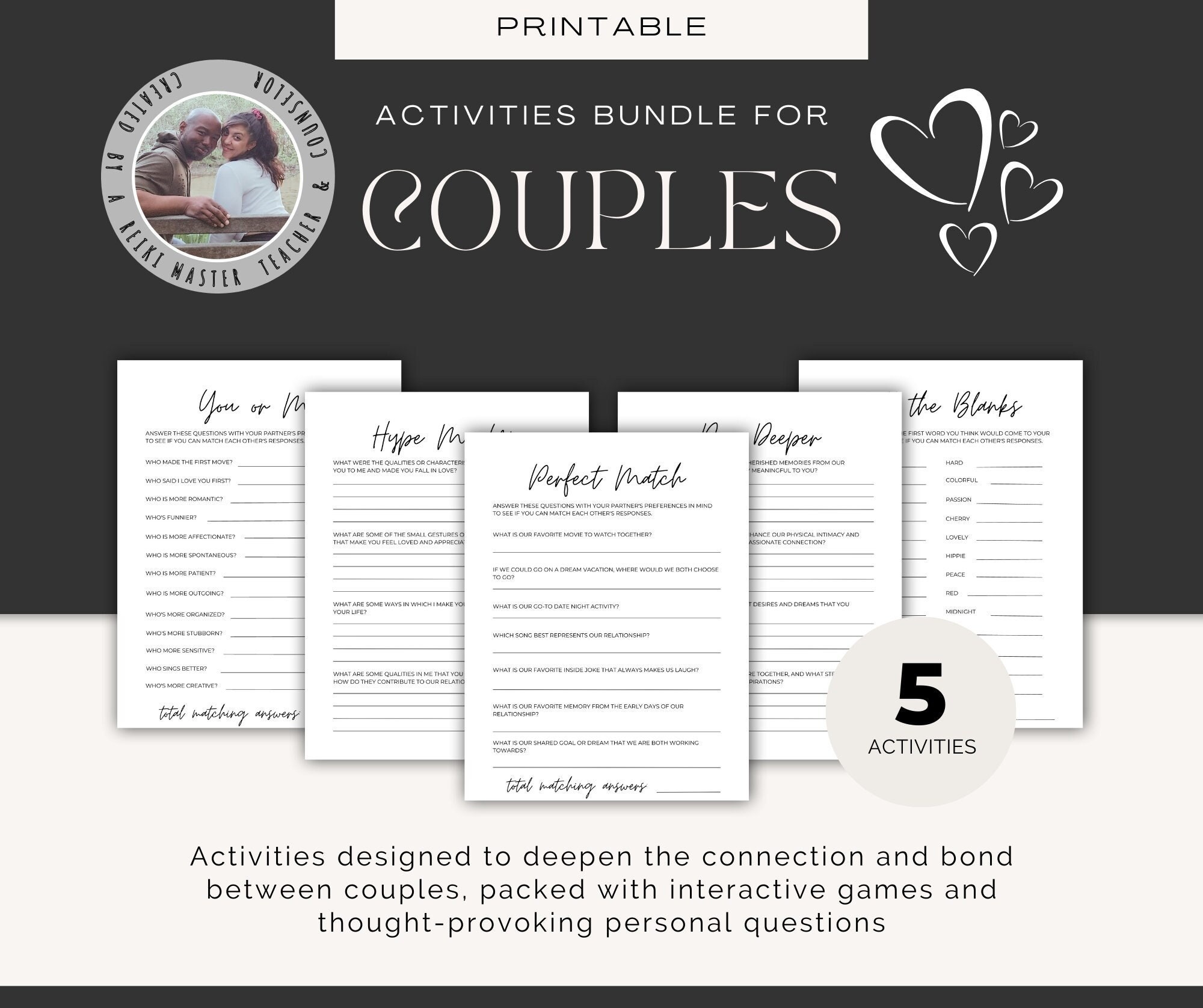 Deep Connection Games for Couples Printable Relationship-building ...