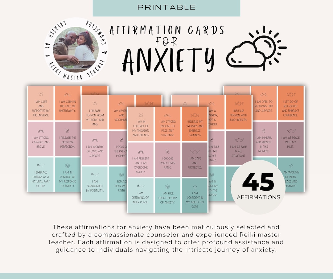 Anxiety Cards, Coping Skills, Therapy Tools, Mindfulness Cards, CBT ...