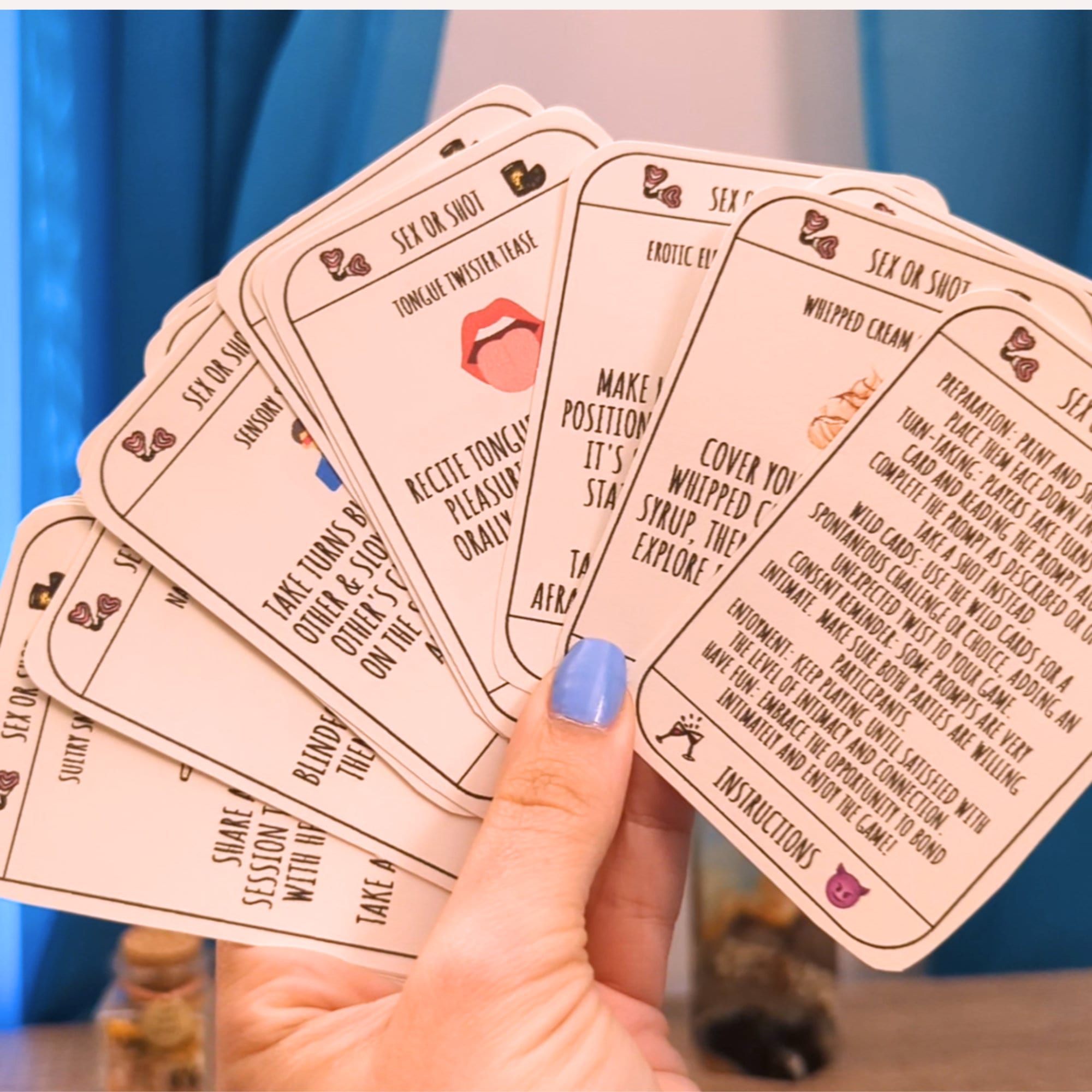 Dirty Adult Game Cards Printable Date Night Games Romantic Couple Card ...